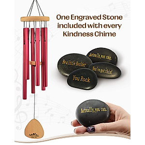 UpBlend Outdoors Wind Chimes for Outside - 29" Red Wind Chimes for Outdoors, Harmonic Tuned Wind Chime Outdoor, Windchimes for Mom, Grandma, Windchime for Her