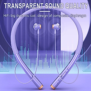 Sports Wireless Blue-Tooth Earphones, High-Power Neck-Mounted Mag-netic Earphones Stereo Earbuds, Bone-Conduction Earphone Foldable Headset Super Battery Life, for Outdoor Working Travel (Blue)