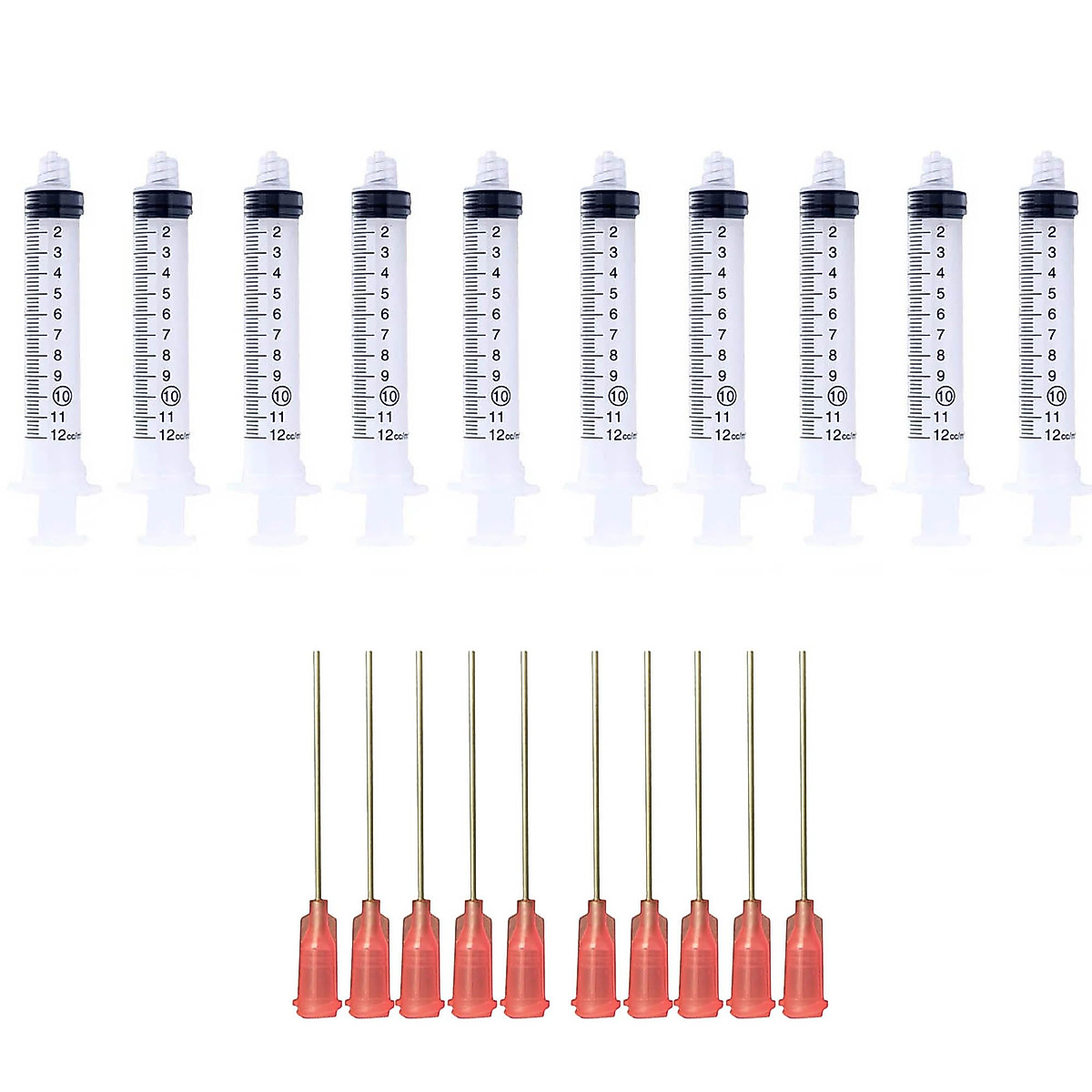 3ml Sterile Syringe 18g x 1 1/2" Blunt Tip Needles - Pack of 10 - Ideal for Accurate Dispensing, Crafting, DIY Projects, and Liquid Handling