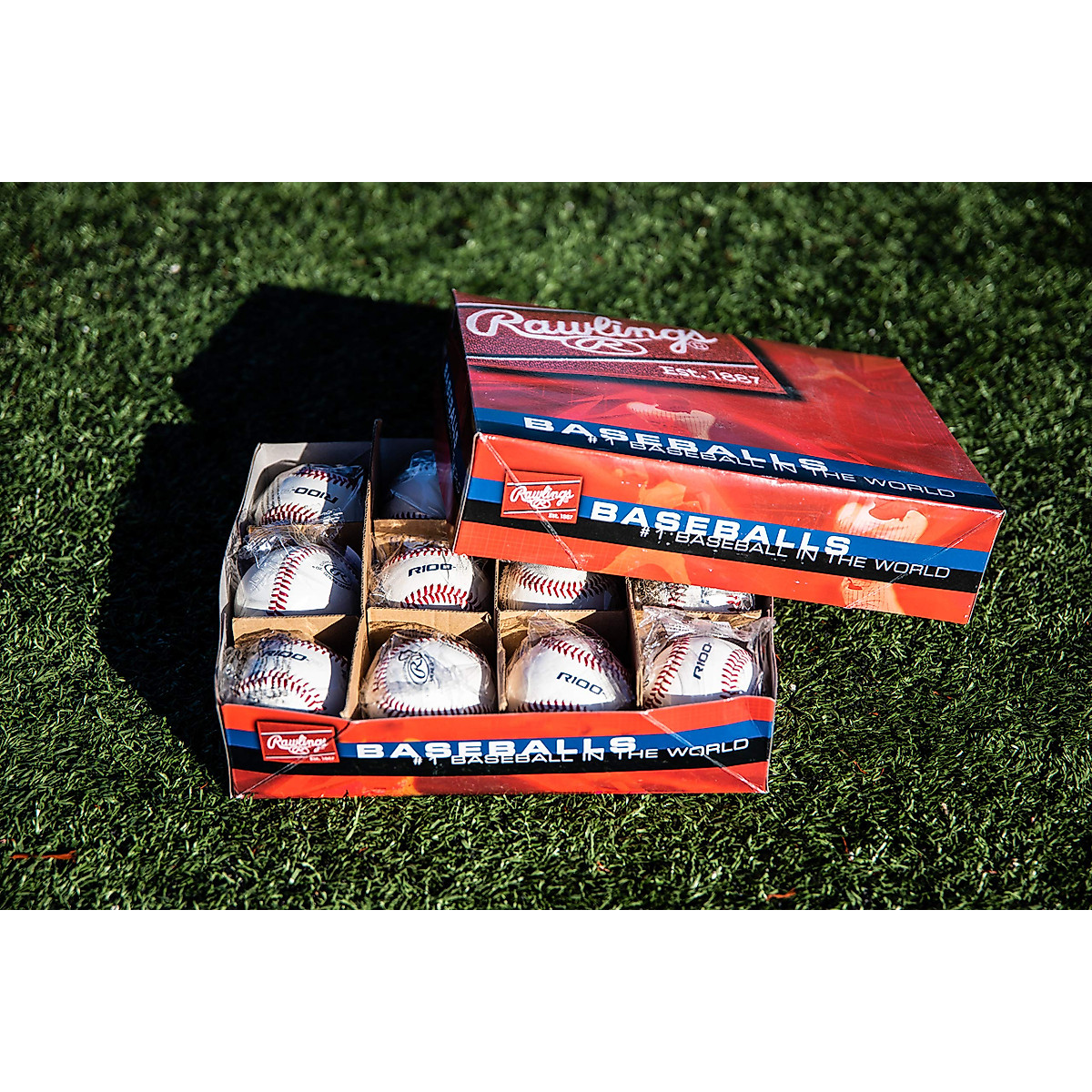 Rawlings | RAISED SEAM Practice Baseballs | R100-P | High School/Youth | 12 Count