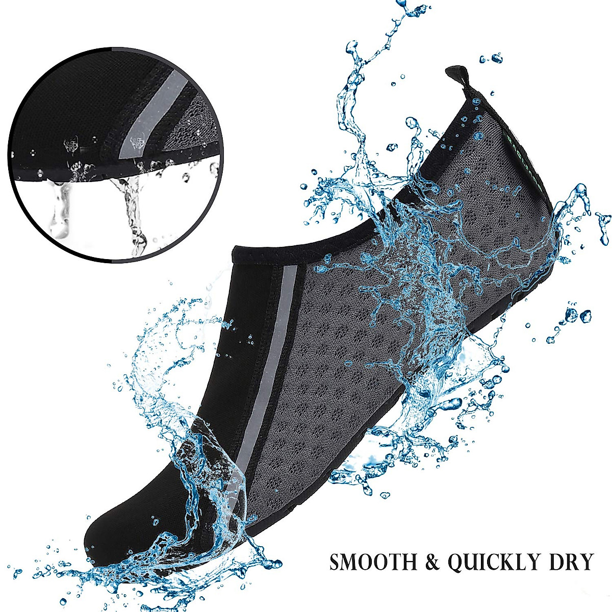 Mens Womens Quick Dry Water Shoes Barefoot Aqua Socks Beach Swim Diving Surf Kayaking Yoga Trip Outdoor Exercise