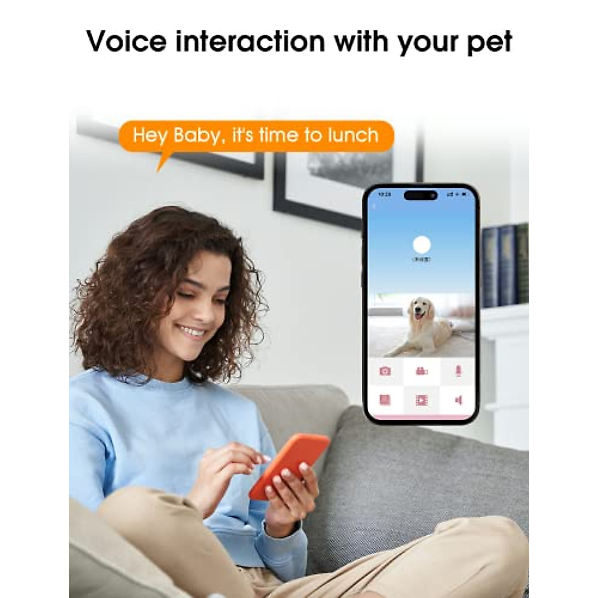 WOPET Automatic Cat Food Dispenser with Camera, 5G WiFi Automatic Cat Feeder with APP Control, 7L Automatic Dog Feeder with Timer Programmable,HD Camera for Voice and Video Recording