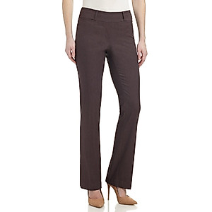 Rekucci Womens Ease into Comfort Fit Barely Bootcut Business Casual Stretch Pants in Regular/Tall/Petite fit (18, Brown Mix)