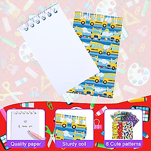 Peiking 24 Pcs Mini Back to School Student Notebooks, Party Favors Spiral Notepads, Themed Supplies for Boys Girls Bags Fillers Kids Class Gifts