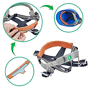 Helmet Comforter Pad Hard Hat Helmet Sweatband Liners Welding Helmet Antiperspirant Belt Welding Hood Air Cushion Sweatband (PaleBrown_10_Pack)