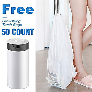 6 Piece Bathroom Accessories Sets,Bathroom Set 6 Pieces Plastic Lotion Dispenser,Toothbrush Holder,Bathroom Tumblers,Soap Dish,Trash Can,Toilet Brush Set with Drawstring Trash Bags (Black)