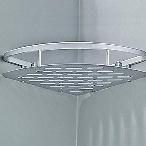 DOITOOL Wall Hanging Decor Shower Corner Caddy Bathroom Wall Mount Triangle Basket Shelf Bathroom Storage Organizer Holder Tray for Cosmetic Makeup Shampoo Single Layer Wall Mount Shelves