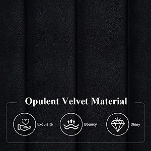 Allewie Queen Bed Frame, Velvet Upholstered Platform Bed with Adjustable Vertical Channel Tufted Headboard, Mattress Foundation with Strong Wooden Slats, Box Spring Optional, Easy Assembly, Black