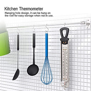 Stainless Steel Candy Deep Fry Food Cooking Kitchen Thermometer,Candy Thermometer , Fahrenheit Celsius Double Scale Display Household Kitchen Hanging Candy Thermometer, Candy Thermometer ,Stainle