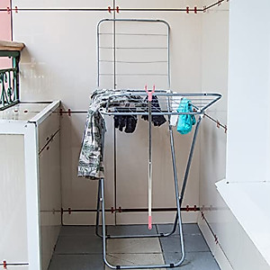 Zerodeko Closet Reacher Pole with Hook Clothing Hanger Shepherds Hook Long Reach Stick Garment Poles for Closet Shelf Ceiling