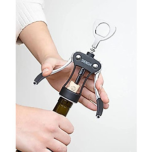 shengshi Wine Opener Zinc Alloy Premium Wing Corkscrew Wine Bottle Opener With Multifunctional Bottles Opener