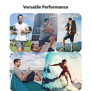 HIFEOS Mens Athletic Shorts -Running, Tennis Gym Workout Shorts for Men 5"/7"/9"- Comfort, Lightweight, 3 Zippered Pockets White