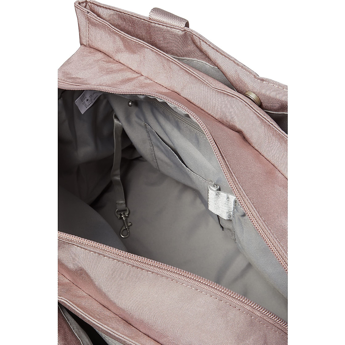 Baggallini The Only Bag - Multi-Compartment Crossbody Tote Bag for Women, Blush Shimmer