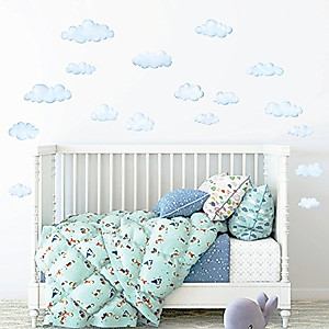 DECOWALL DS-8030 Clouds Kids Wall Stickers Wall Decals Peel and Stick Removable Wall Stickers for Kids Nursery Bedroom Living Room (Small)
