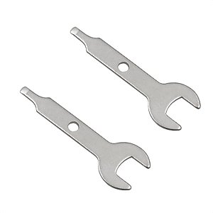 2 PCS 3/8 Inch Collet Wrench Key 9.5mm Nut Spanner For Rotary Tool Silver Stainless Steel Collet Wrench Key for Engraving Machine - Durable High Rigidity for Engraving Equipment Engraving Tools