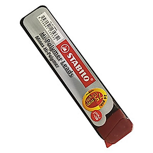 Stabilo Extra Long 0.7mm 2B Hi-Polymer Leads Strong Dark Smooth Mechanical Pencil Lead Refills For All 0.7 mm Mechanical Pencils (8 Tubes, 24 Leads Per Tube - Total 192 Leads)
