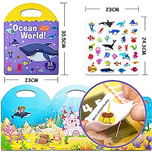 Stickers Book for Kids，3D Jelly Stickers，Reusable Stickers Book for Boys&Girls, 33pcs Reusable and Removable Stickers Kids Birthday Party Decorations for Wall Home Room