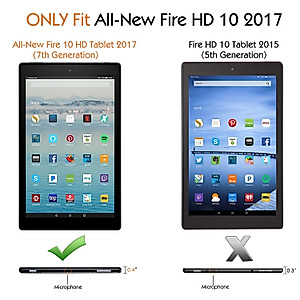 Newshine All-New Fire HD 10 2017 Case, Ultra Slim Lightweight Trifold Smart Stand Case (Auto Sleep/Wake) for Amazon Fire HD 10 (7th Generation, 2017 Release) 10.1 Inch Tablet, Starry Night