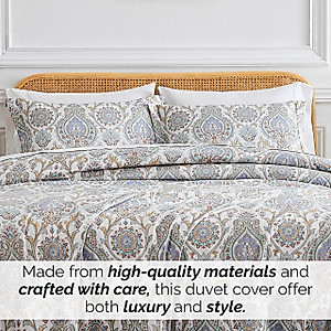 Southshore Fine Living, Inc. Oversized King/California King Duvet Cover Set Soft Premium Bedding with Zipper Closure Includes 1 Duvet Cover and 2 Pillow Shams, Machine Washable, Aqua