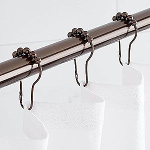 Signature Hardware 466818 Roller Ball Shower Curtain Rings - Set of 12 - Brushed Gold