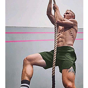 COOFANDY Shorts for Men 2 Pack 7" Quick Dry Gym Workout Shorts Training Running Jogger with Pockets (Black/Olive Green, X-Large)