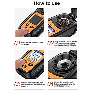 Aicevoos Digital Sugar Brix Refractometer brix Meter Automatic Temperature Compensation Range 0-35%，±0.2% Precision, Perfect for Fruits, Juices, Vegetables, Drinks and Coffee