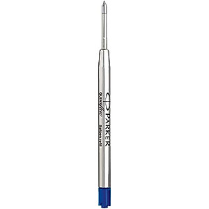 Parker QuinkFlow Ballpen Medium Point Blue Ink Refill Pack of 6-Refills(1782470)