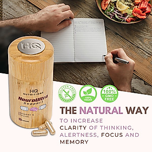 Neuro Ultra | High Quality Brain Booster |Improve Focus,Memory,Concentration & Clarity with HQ IngredientsDHA,AlphaGPC,B3,6,12,Ginkgo biloba,Bacopa,Lutein,Choline & More. Caffeine Free.