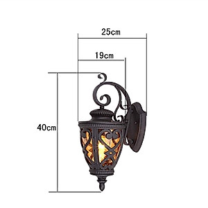 Zziyj Aluminum Lights Glass Shade Corridor Aisle Night IP55 American Outdoor Waterproof Wall Lamp Garden Light Home Terrace
