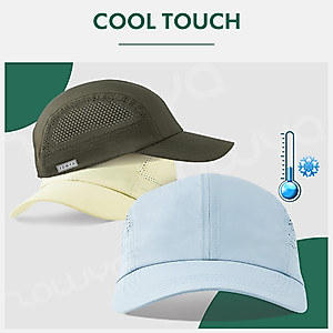 zowya Cool Sun Hat Outdoor Sport Cap Breathable Quick Drying Waterproof Unstructured Running Climbing for Men Women Light Blue, Light Thin Soft Night Reflection