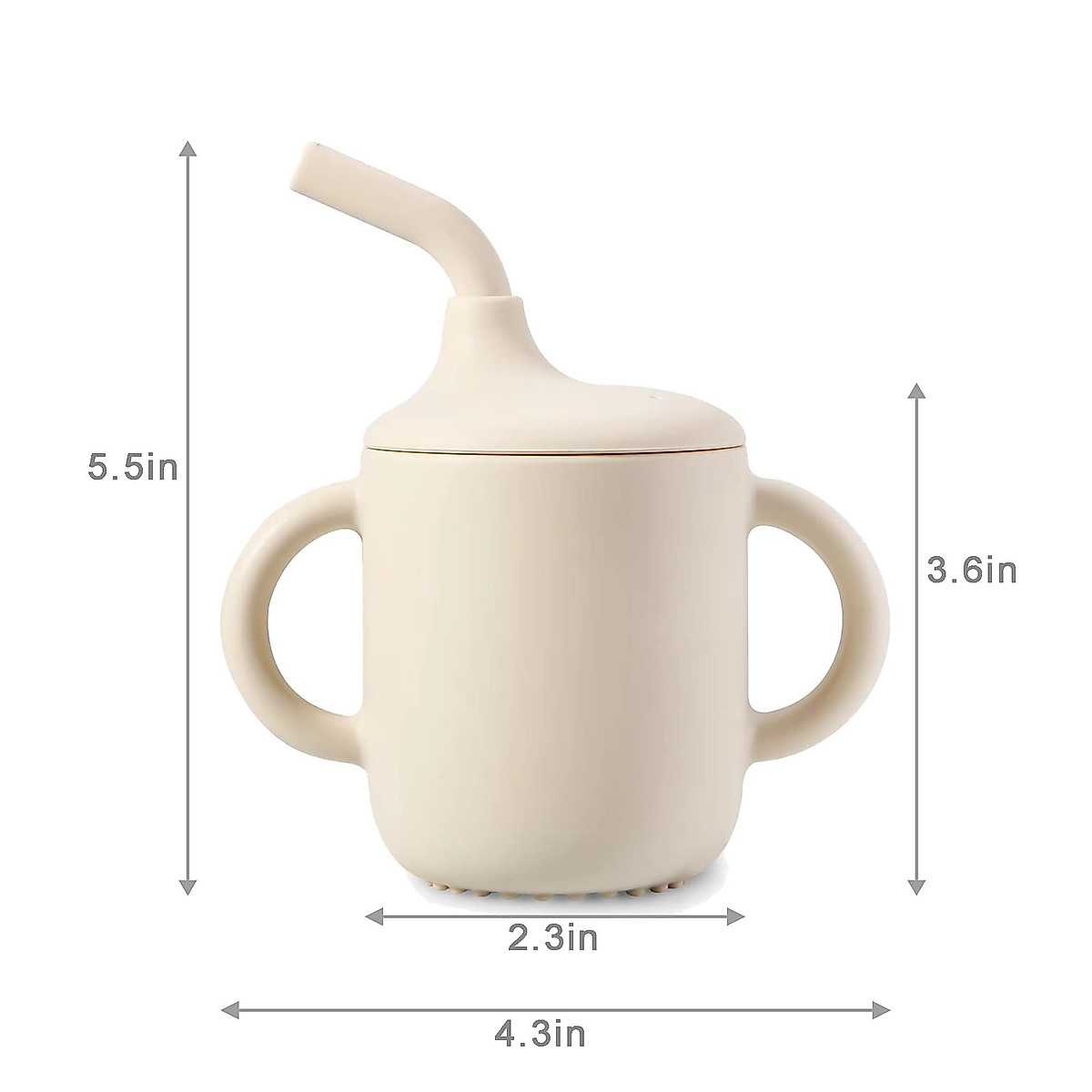 PandaEar Silicone Baby Feeding Set & 2 Pack 100% Tiny Silicone Drinking Training Cup