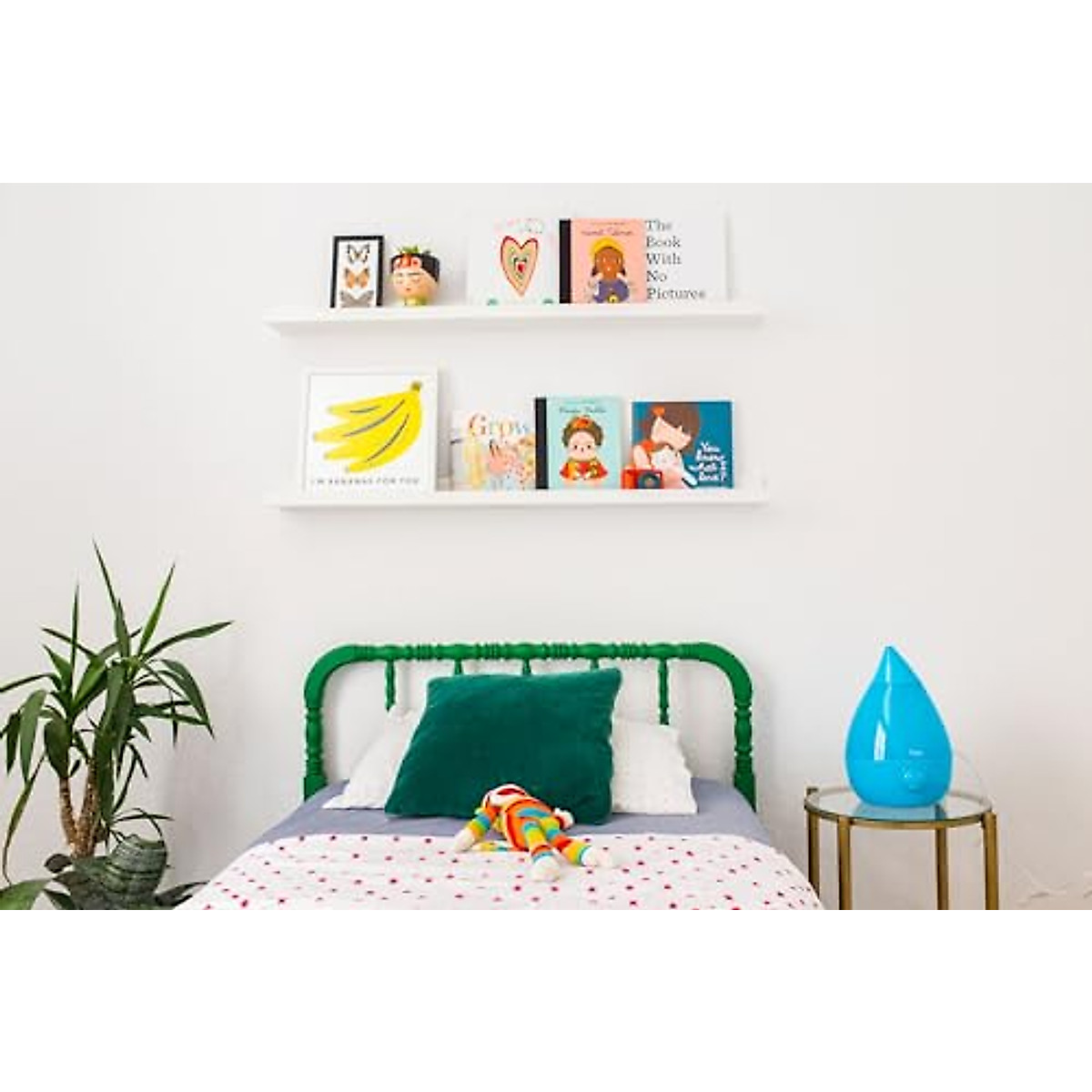 Crane Ultrasonic Cool Mist Humidifier for Bedroom, Baby Nursery, Kids Room, Plants, or Office, Large 1 Gallon Tank, Filter Optional, Aqua