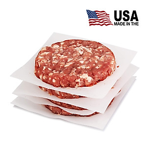 New Star Foodservice 1029048 Non-Stick Wax Patty Paper, 5.5" x 5.5", Set of 1000, Made in USA