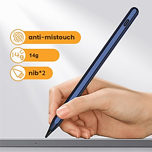 Stylus Pen for Apple iPad 13/12.9/11-inch, iPad Air M2 2024 for 13/11-inch, iPad Pro Pencil 3/4/5/6th Generation, iPad 10th-6th Gen, Compatible (2018-2024) with Fast Charging & Palm Rejection
