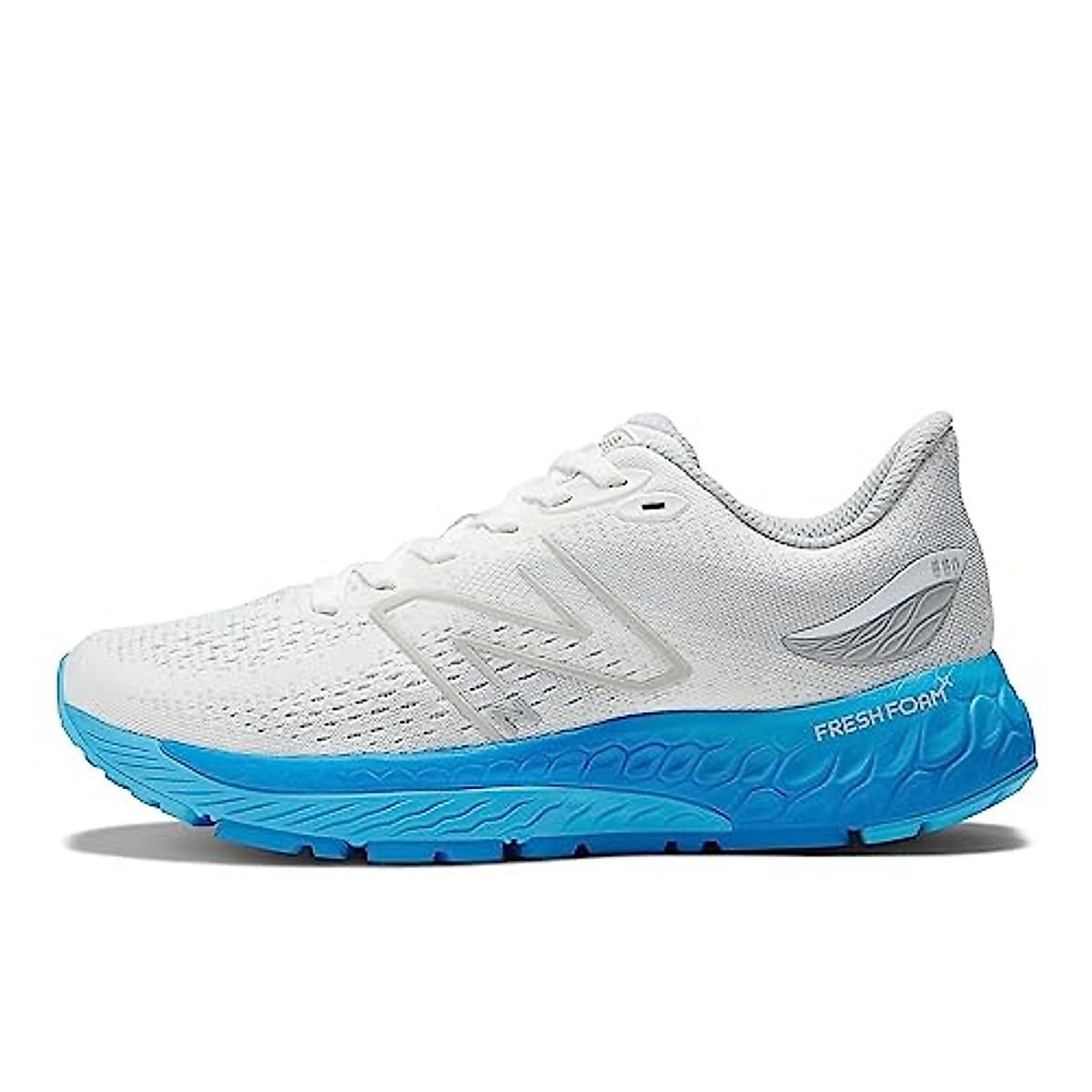 New Balance Women's Fresh Foam X 880 V12 Running Shoe, White/Vibrant Sky/Serene Blue, 9.5 Wide