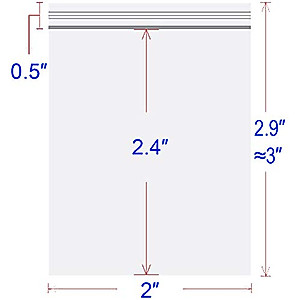 Small Plastic Bags, Mini Tiny Bags, Thick, Clear, 8mil(two sides), 2"×2.4", 150PCS, Jewelry Bags, Pill Pouch, Food Storage Bags, Earring Bags, Plastic Packaging Bags, Grocery Bags