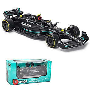 JODIYAAH 1/43 Bburago 1:43 Mercedes-AMG Petronas F1 Team W14 2023 44# Lewis Hamilton F1 63# George Russell Alloy Car Die Cast Model Collection Gift (W14 44#)