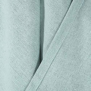 Lush Decor X 45 1 Blue Burlap Knotted Tab-Top Window Curtain Panel Pair (84" x 45"), 84