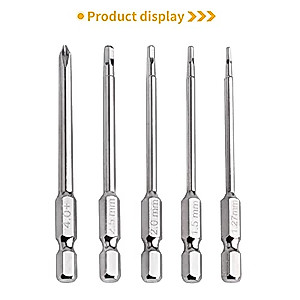 RC Screwdriver Kit 5-in-1 Hex Driver Set 1.27mm 1.5mm 2.0mm 2.5mm Allen Wrench Bits & Phillips Bit Repair Tools for RC Car Traxxas Arrma Axial Redcat Drone