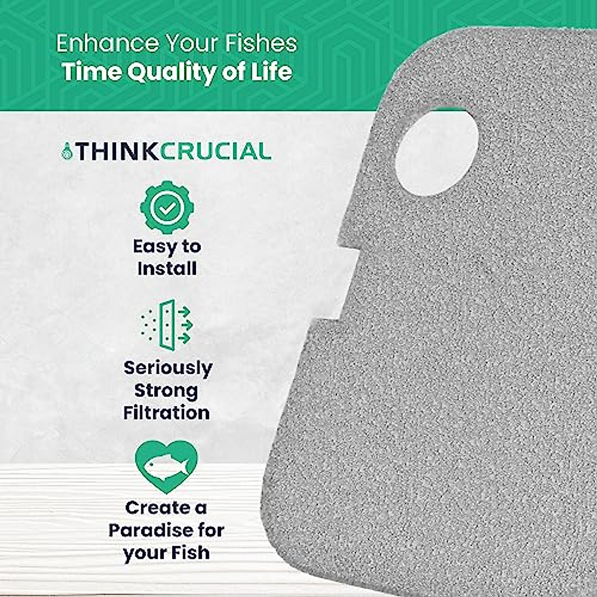 Think Crucial Replacement Aquarium Canister Filters - Compatible with Cascade 700, 1000, CCF2UL & CCF3UL (16 Pack)