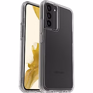 OtterBox Galaxy S22+ Symmetry Series Case - CLEAR, ultra-sleek, wireless charging compatible, raised edges protect camera & screen