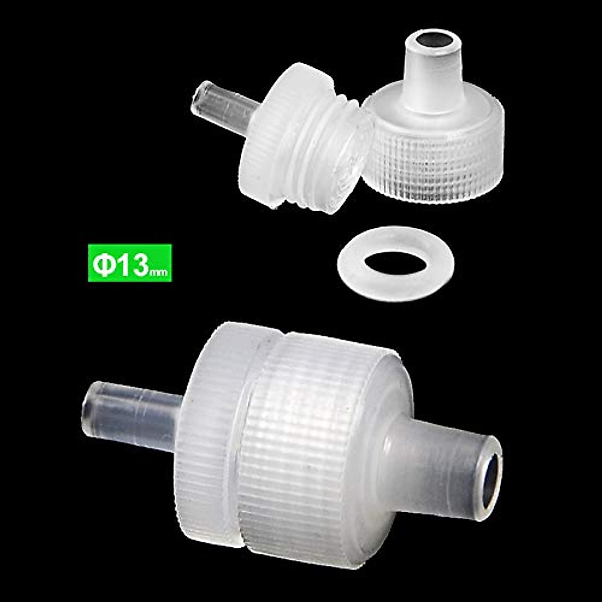 Ks-Tek Plastic Clear Reusable Syringe Filter Used with Filter Membranes, Durable and Stable for Lab Filtration (13mm,5)