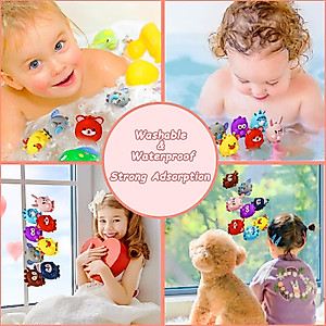 24 Pcs Party Favors for Kids, 3D Animal Pop Fidget Toys Bulk, Sensory Bath Suction Toys for Toddlers, Carnival Treasure Classroom Prizes Box Toys, Fidget Stocking Stuffers Birthday Party Gifts