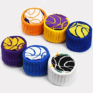 Tphon Basketball Socks for Kids Boys Cushioned Sports Running Training Sock Soccer Athletic Crew Socks for Youth 4 Pairs