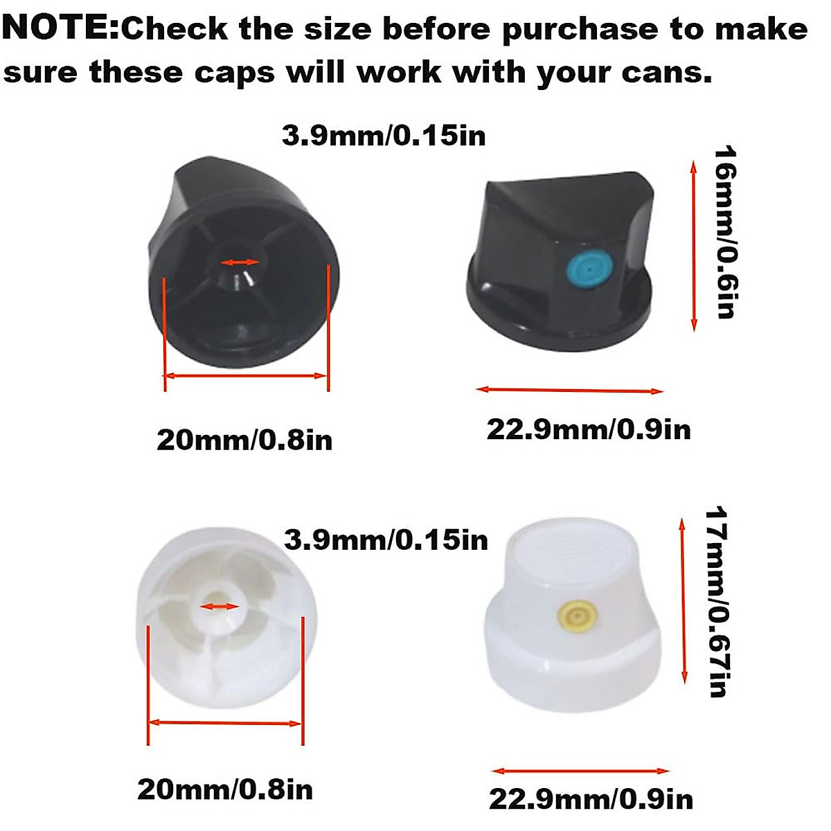 Spray Paint Caps, Spray Paint Nozzles,spray paint nozzle tips, Assorted 10-Pack (10)