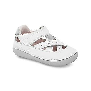 Stride Rite baby girls Sm Kiki2 Sandal, White, 3.5 Wide Infant US
