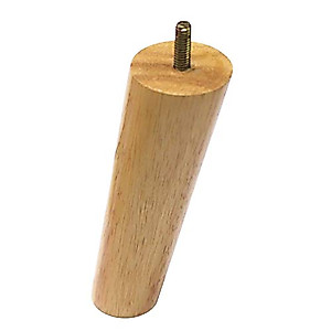 WEICHUAN Solid Rubber Wood Replacement Sofa Couch Chair Ottoman Loveseat Coffee Table Cabinet Furniture Wood Legs(6" Slant Set of 4)