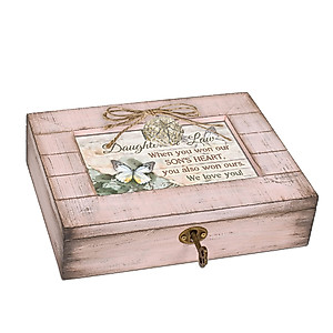 Cottage Garden Daughter in Law Love Blush Pink Distressed Locket Music Box Plays You Light Up My Life
