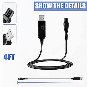 CJP-Geek 15V USB Power Charger Cord Replacement for Shaver 6900 Series 6000 S6810 82