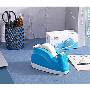 KTRIO Tape Dispenser, 2 Pack Tape Dispenser Desk Small Tape Dispensers, Weighted Non-Skid Base, Tape Desk Dispenser Mini Desktop Tape Holder Cute Tape Dispenser for Office Home School Gift Wrapping